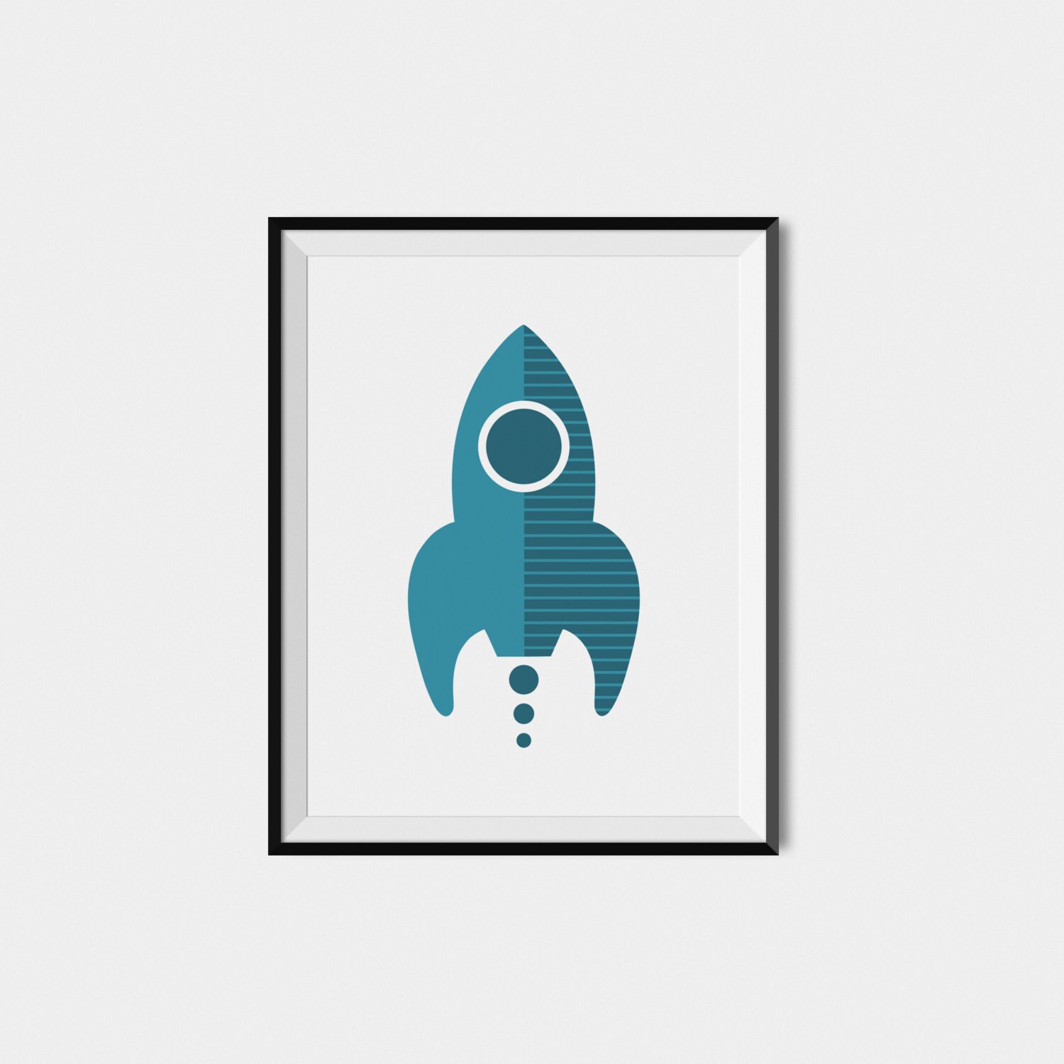 Rocket Ship Nursery Art Boy Nursery Print Baby Nursery Wall | Etsy