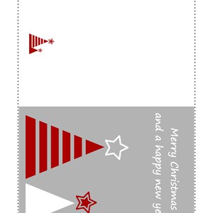 5x7 Printable Christmas Card, Instant Download Merry Christmas Card ...