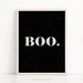 Printable Boo Sign, Minimal Halloween Print, Modern Halloween Decor ...