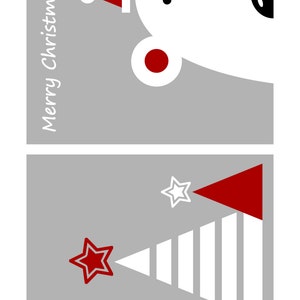 Instant Download Printable Christmas Cards, Merry Christmas Greeting ...