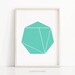 Mint Green Wall Art Print, Instant Digital Download Art, Geometric Art ...