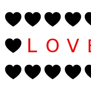 Black and Red Wall Art, Love Print, Printable Wall Art, Printable Home ...