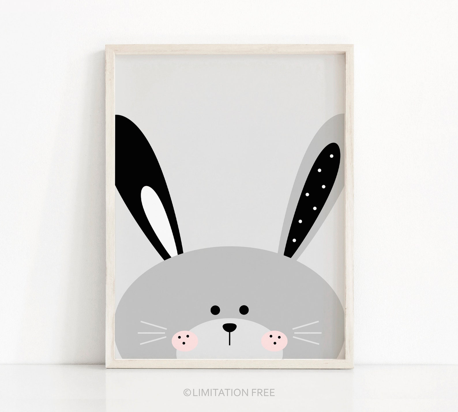 Bunny Nursery Print, Kids Wall Art, Printable Nursery Art, Girls ...