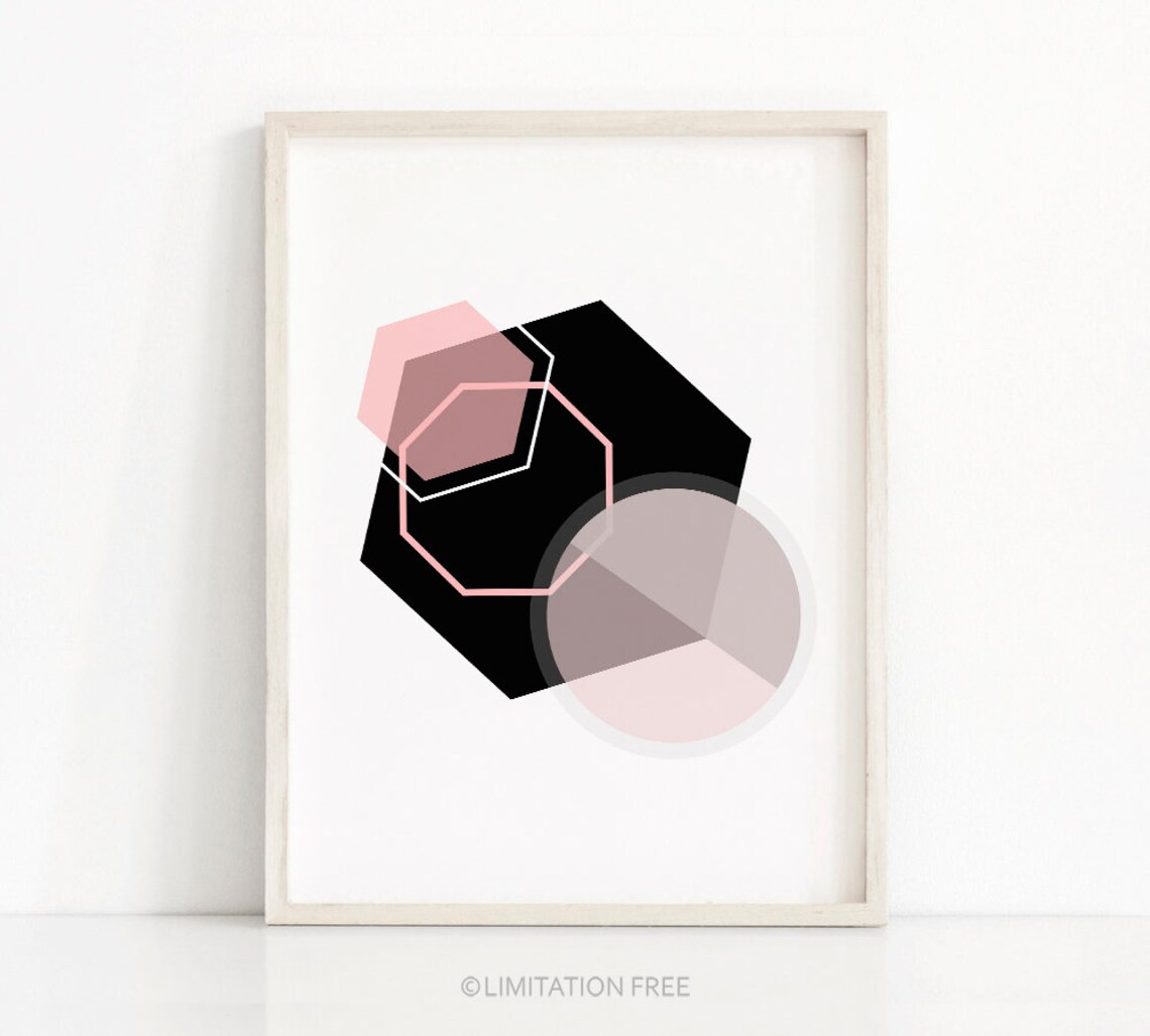 Wall Art Printable Geometric Art Print Digital Download Art | Etsy
