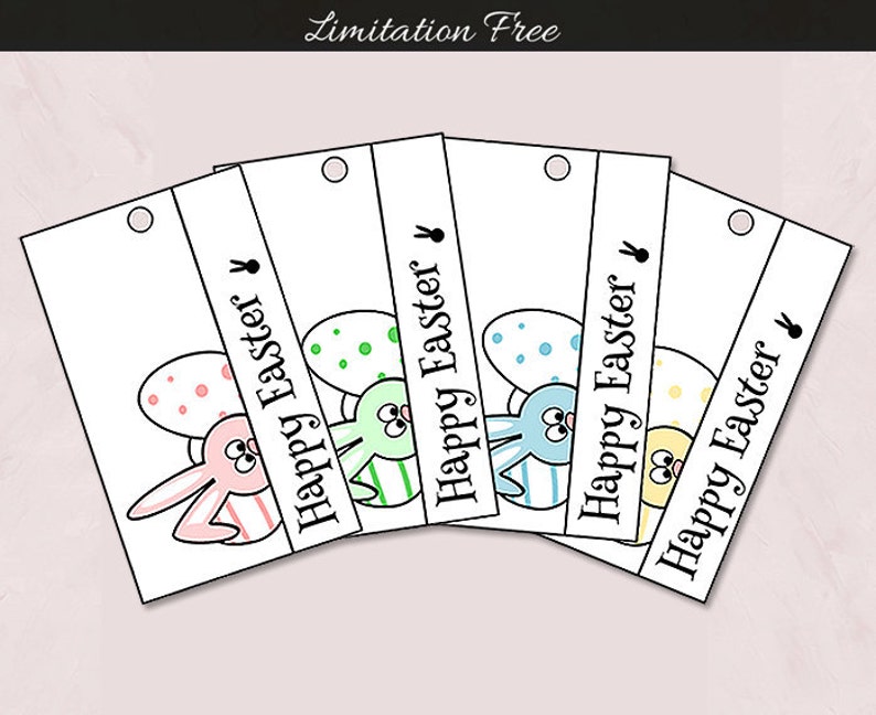 Easter Printable Tags, Easter Bunny Gift Tags, Easter Printables ...