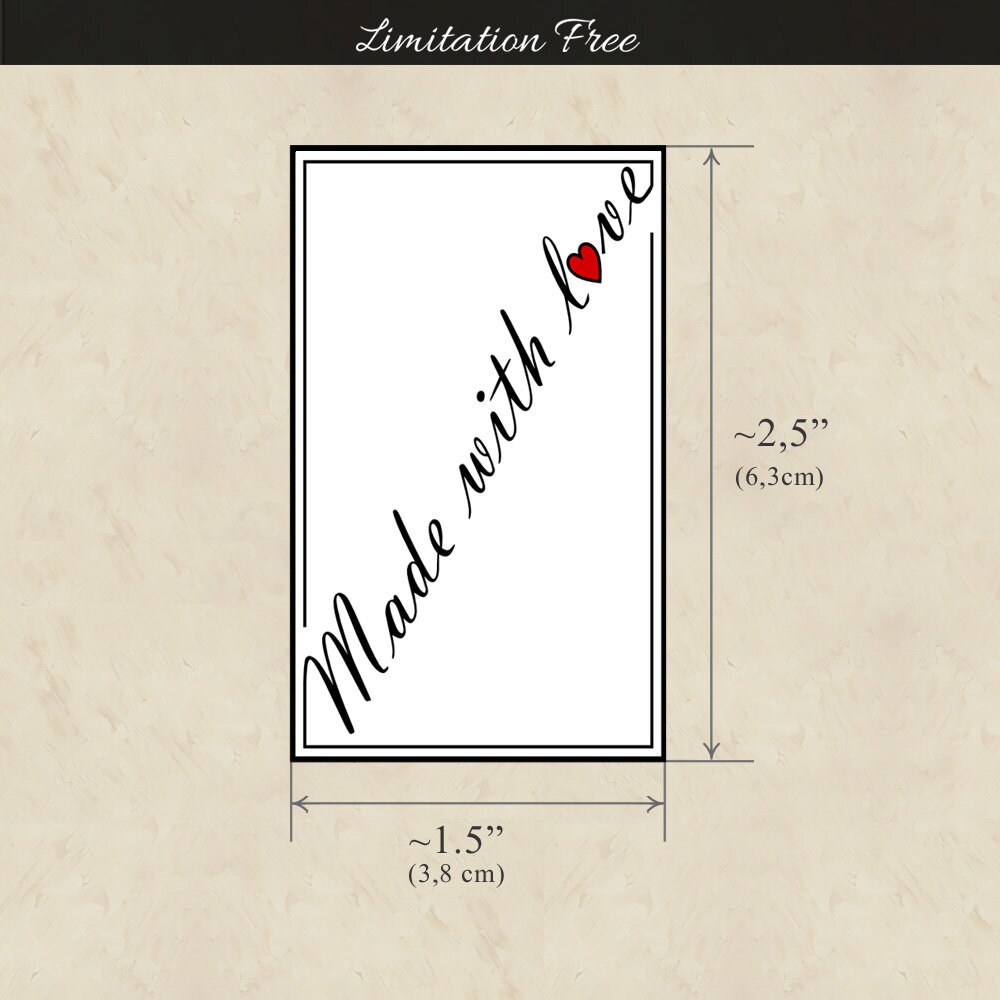 Made With Love Tags Printable Gift Tags Instant Download | Etsy