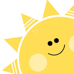 Sun Kids Wall Art Print, Nursery Print, Printable Kids Art, Instant ...