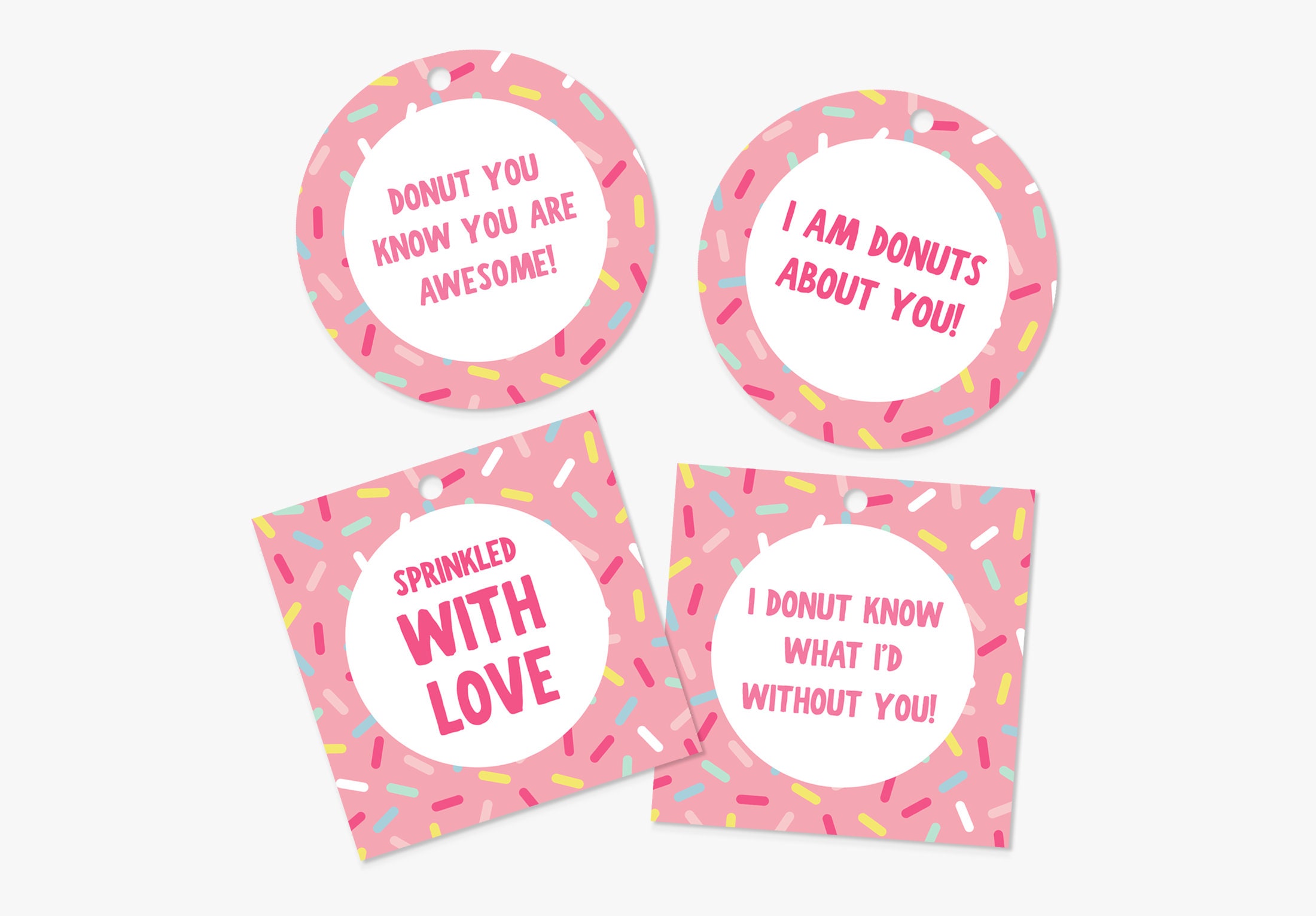 Valentine Printable Tags I Donut Know What I'd Do Without | Etsy