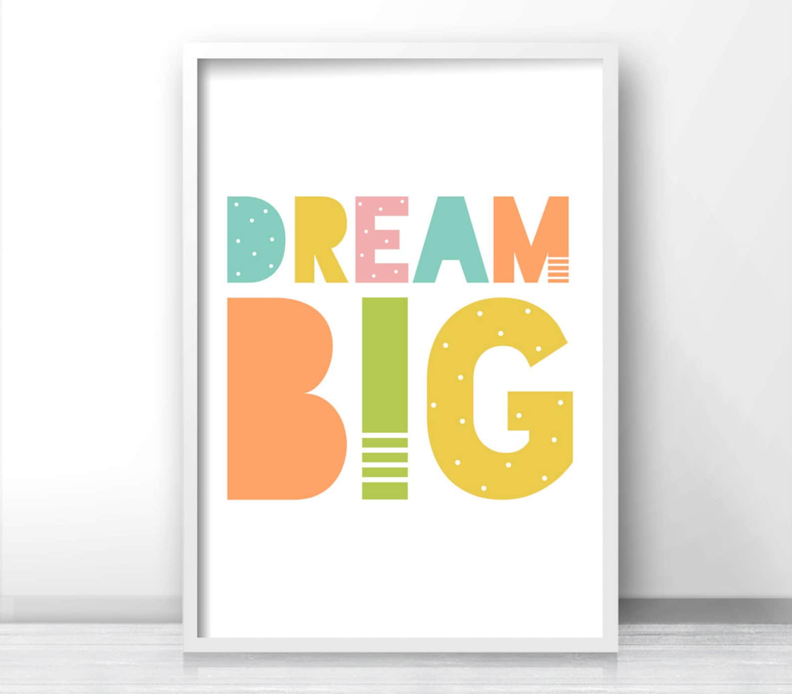 Dream Big Kids Wall Art Printable Kids Art Print Playroom - Etsy