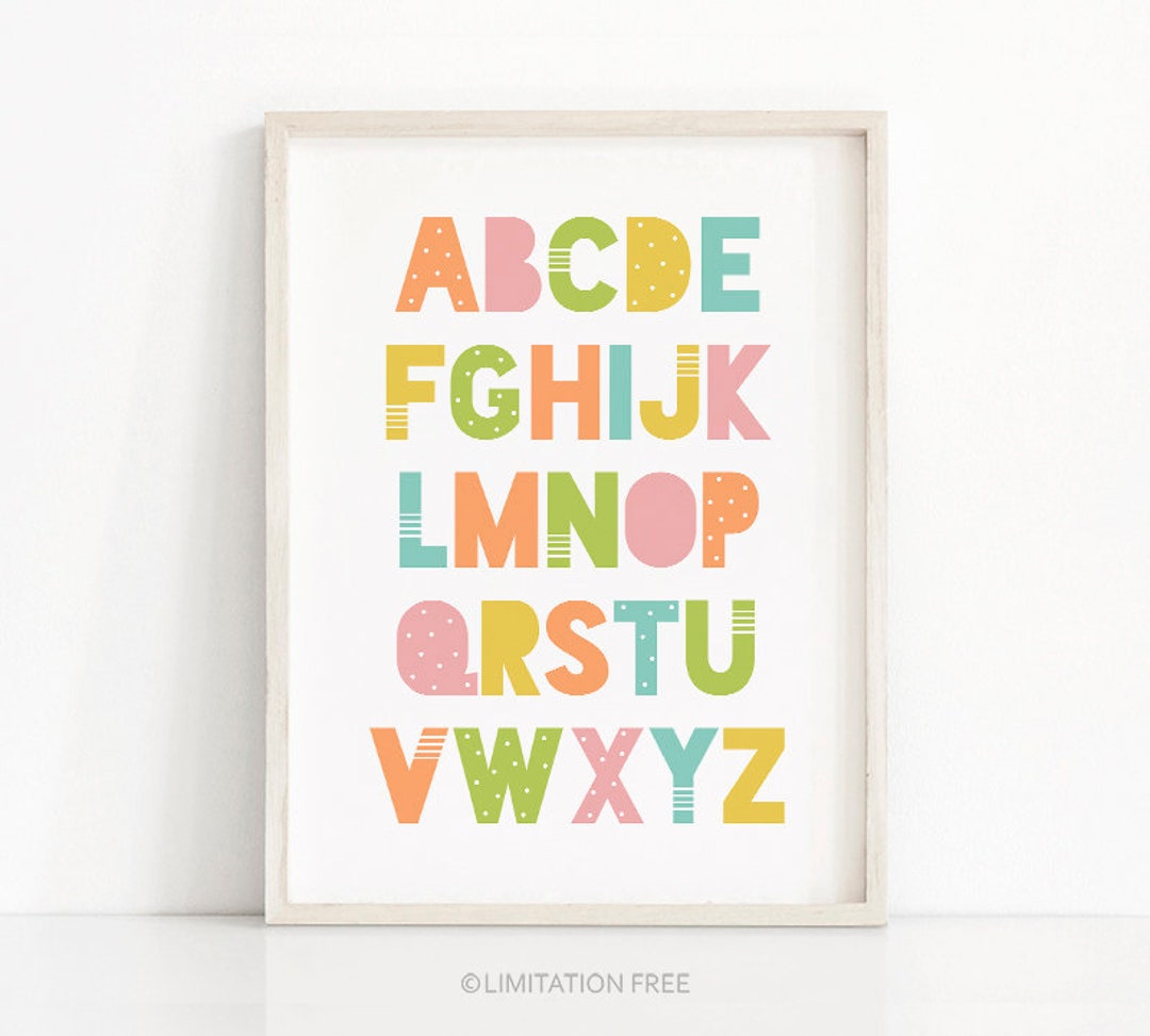 ABC Kids Art Print, Nursery Print, Playroom Wall Art, Kids Wall Art ...