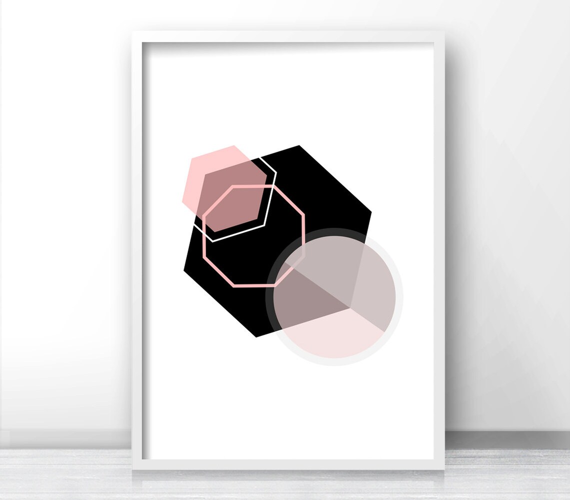 Wall Art Printable Geometric Art Print Digital Download Art | Etsy