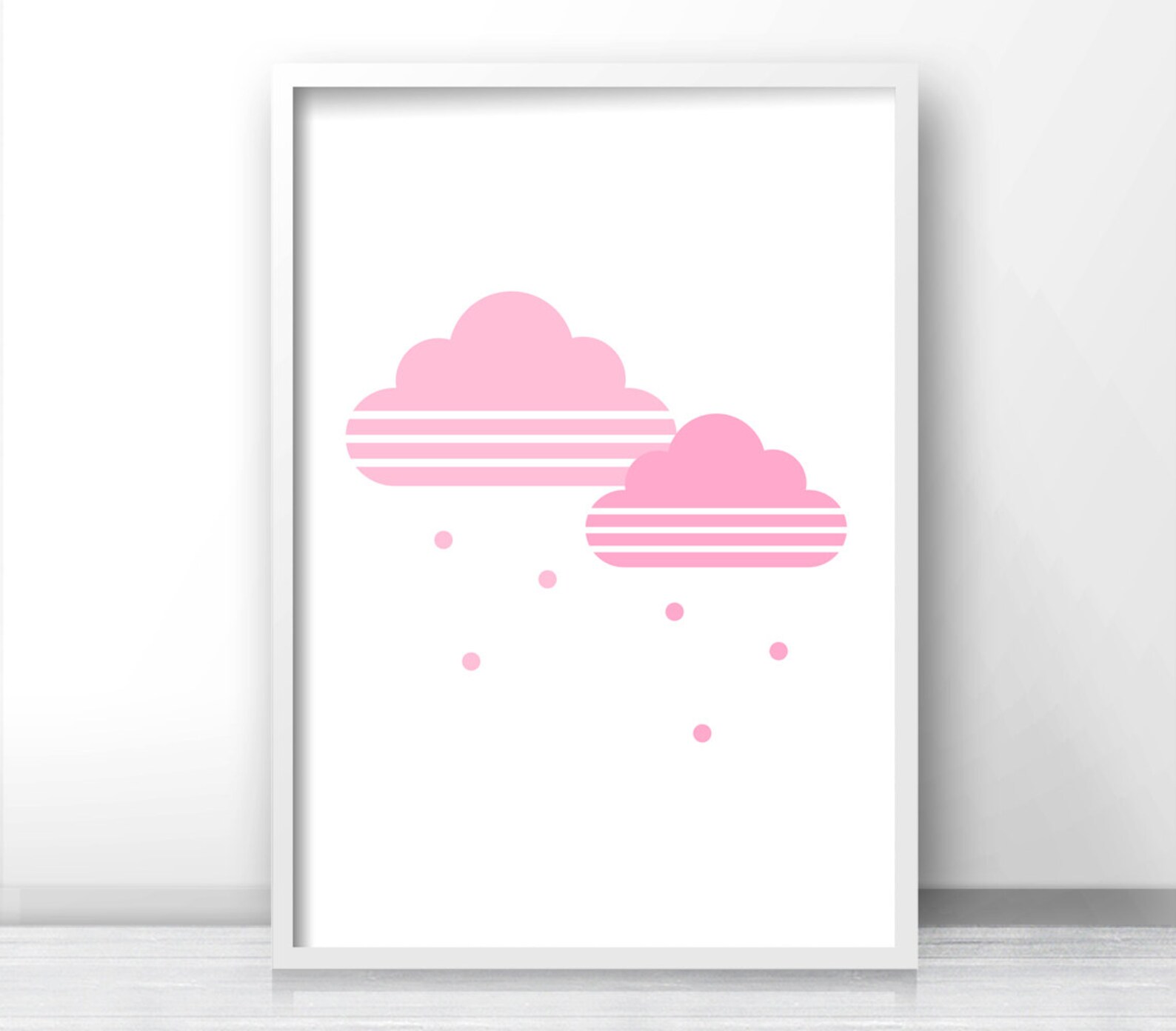 Pink Cloud Nursery Print Nursery Wall Art Printable Nursery - Etsy