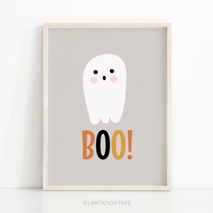 Cute Ghost Halloween Printable, Kids Halloween Decor, Kids Halloween ...