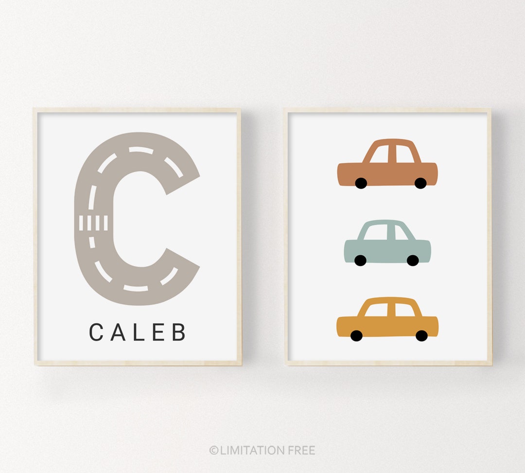 Car Nursery Print, Transportation Wall Art, Boys Nursery Art, Custom ...