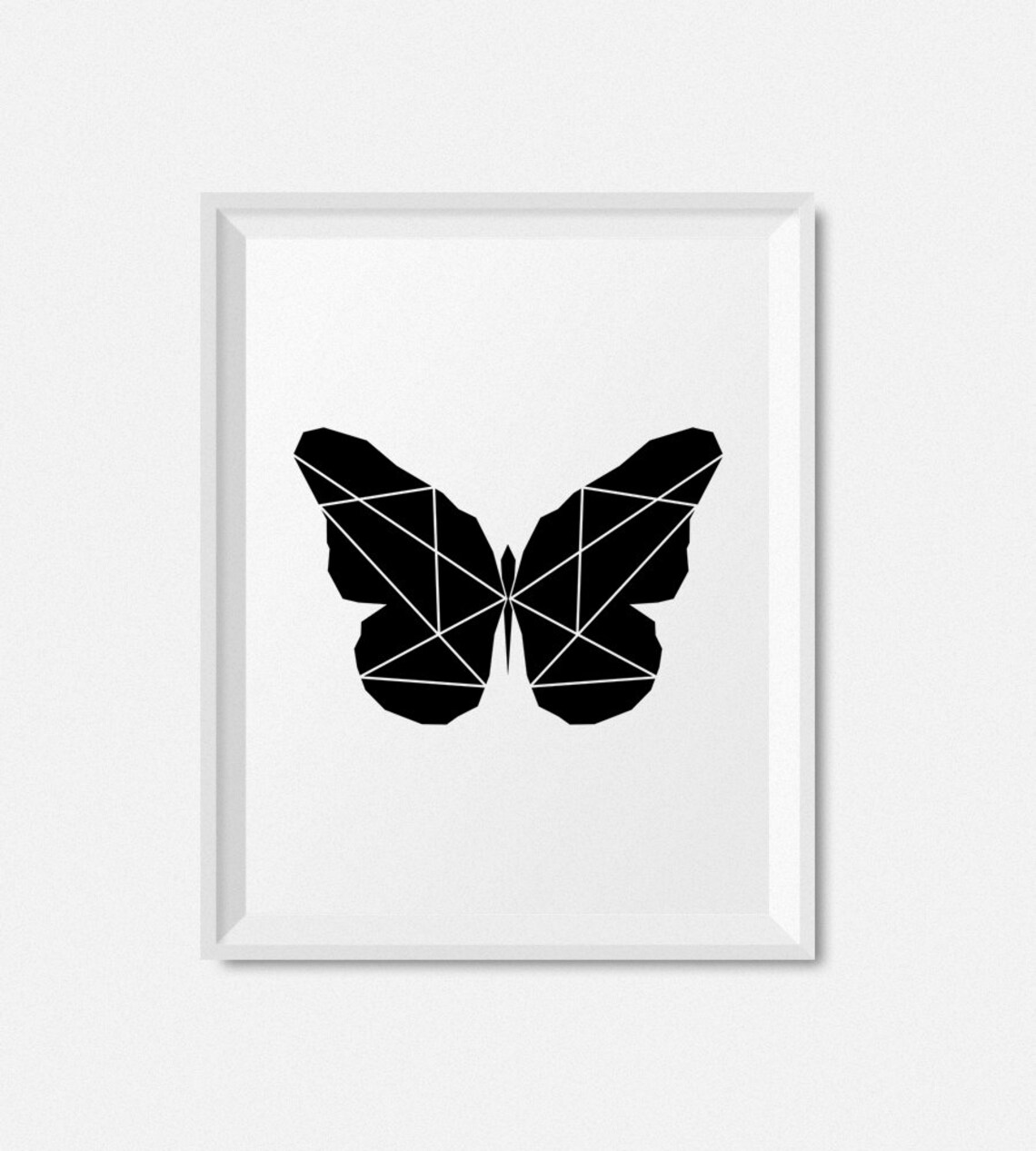 Butterfly Print, Digital Download Printable Art, Black and White Print ...