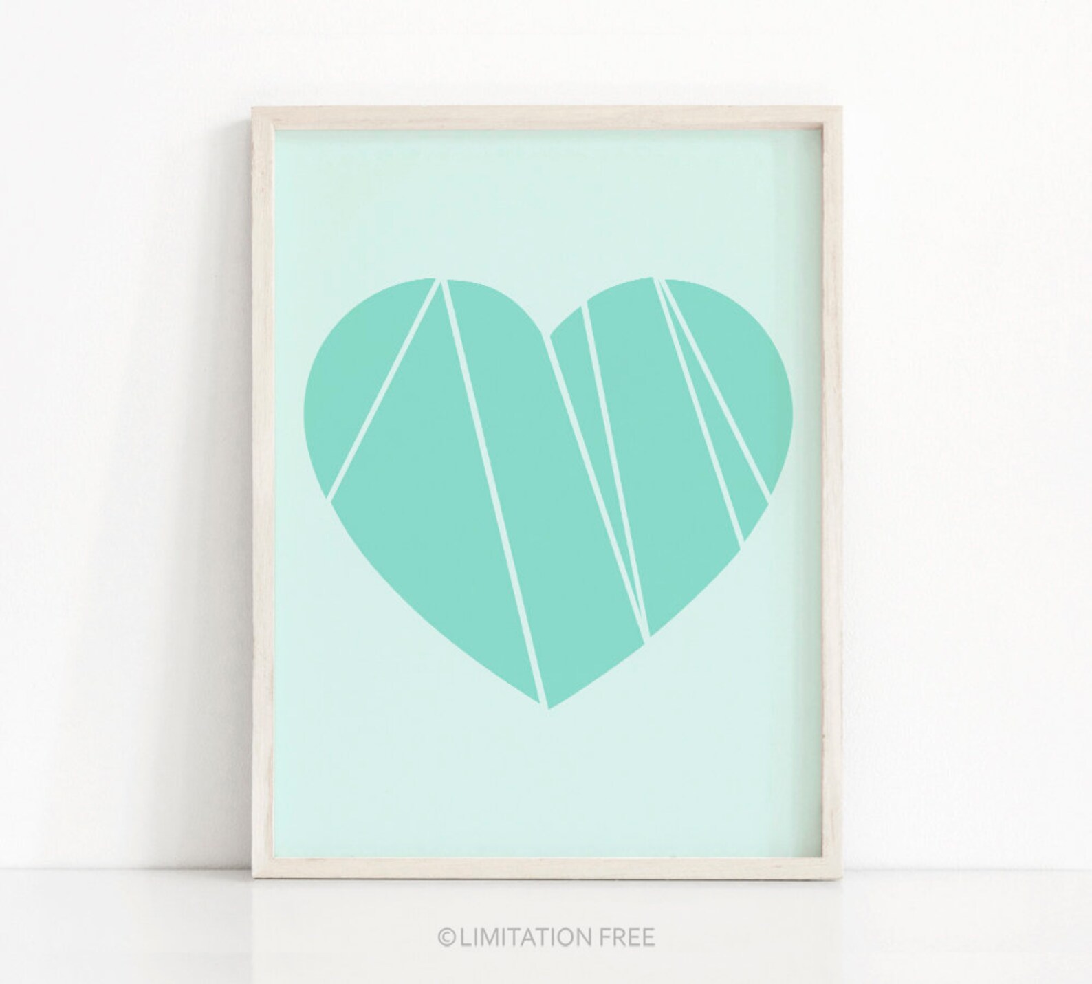 Instant Download Printable Art, Mint Green Wall Art Print, Digital ...