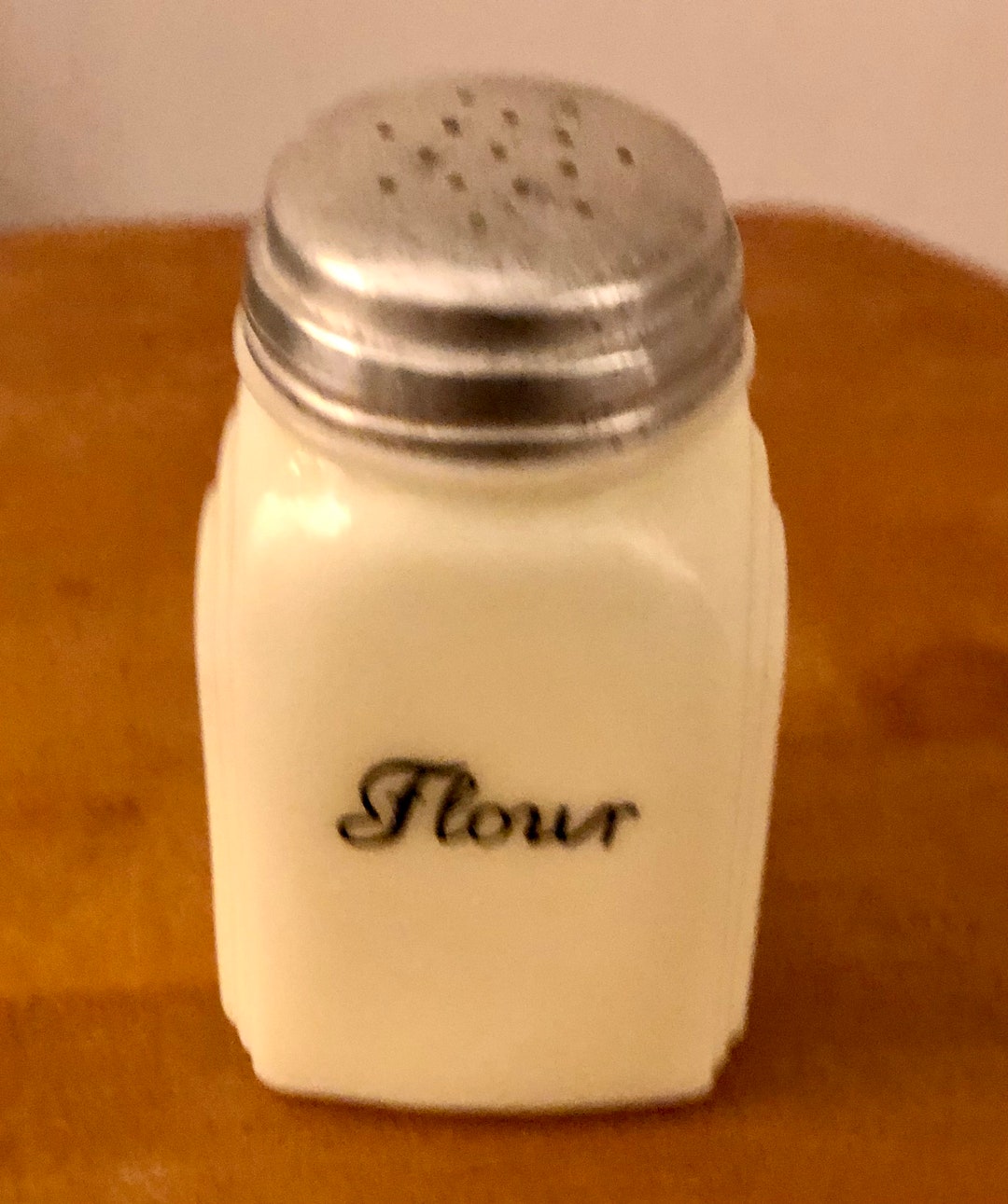 Vintage Milk Glass Flour Shaker - Etsy