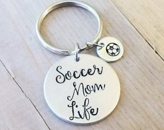 Soccer Mom Life Keychain, Soccer Mom Gift, Mom Life Keychain, Gift for ...