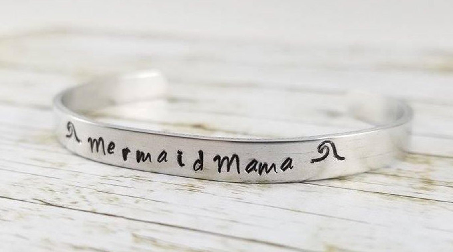 Mermaid Mama Cuff Bracelet Mermaid Bracelet Mermaid Jewelry - Etsy