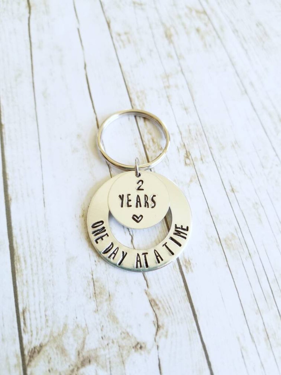 Sobriety Keychain, One Day at a Time Keychain, Years Sober Sobriety ...