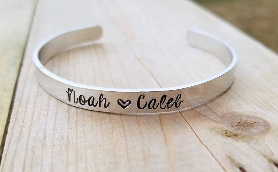 Personalized Name Cuff Bracelet, Name Jewelry, Personalized Gift ...