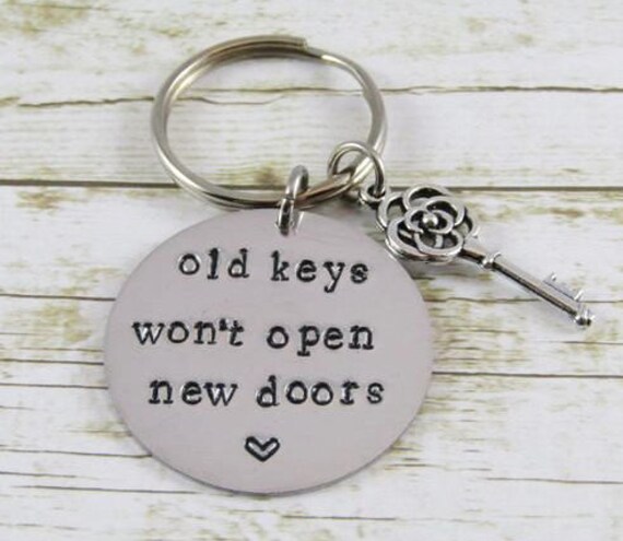 Old Keys Won't Open New Doors Keychain New Me Gift - Etsy