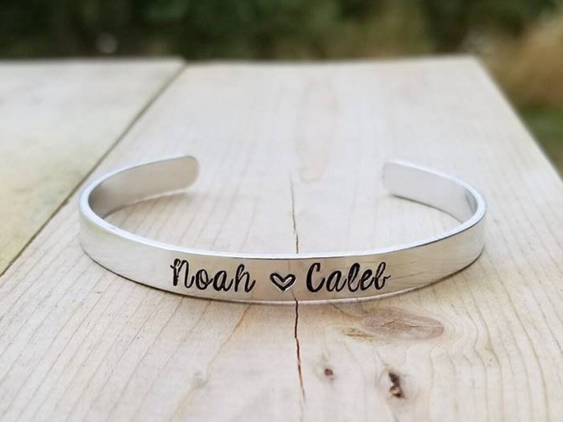 Personalized Name Cuff Bracelet, Name Jewelry, Personalized Gift ...