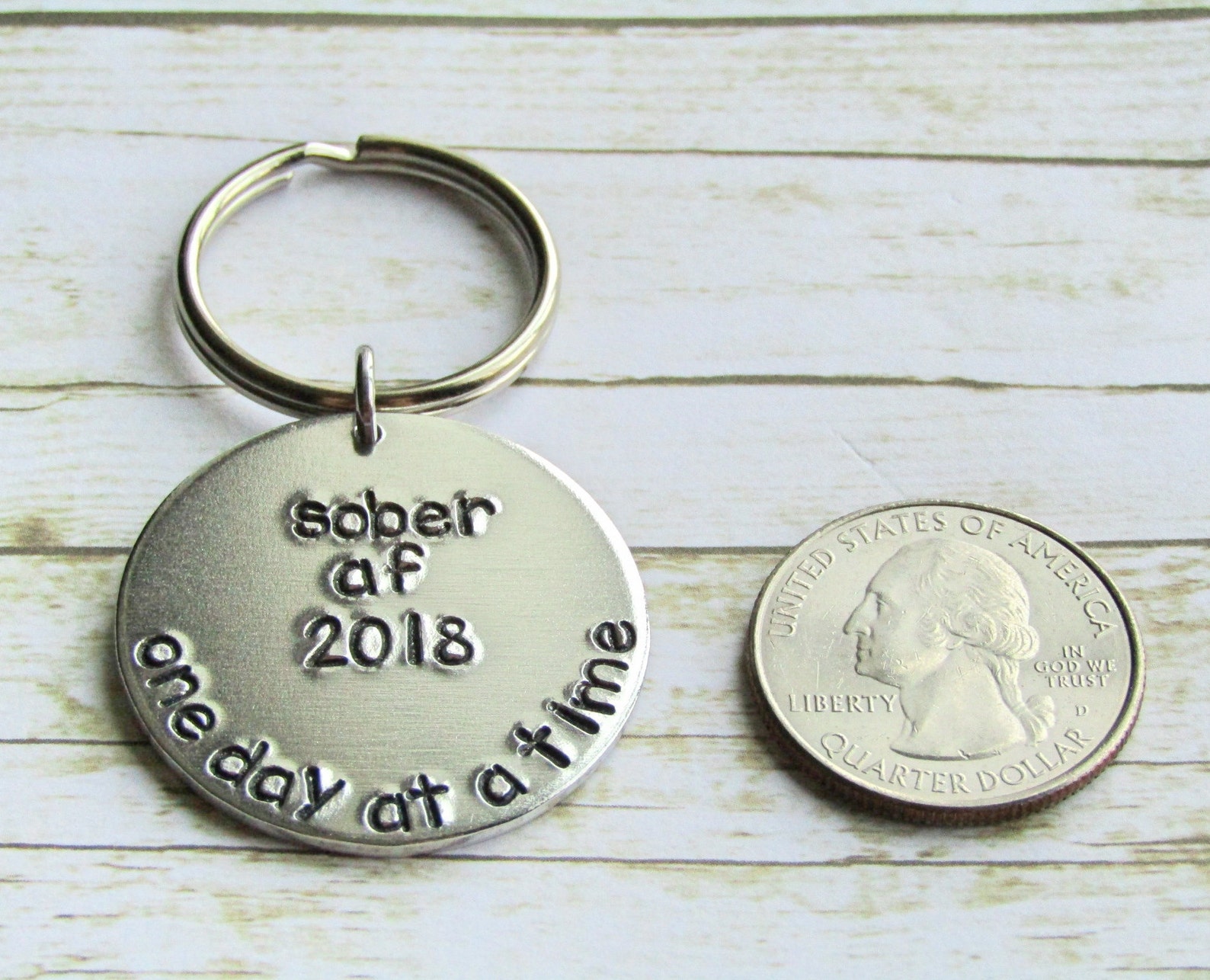 Sober Af Keychain Sobriety Gift Sober Anniversary 1 Year - Etsy