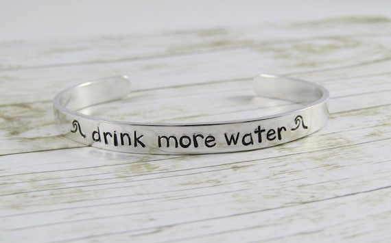 Drink more water cuff bracelet water reminder better health weight loss health goals drink more water make more milk nursing bracelet