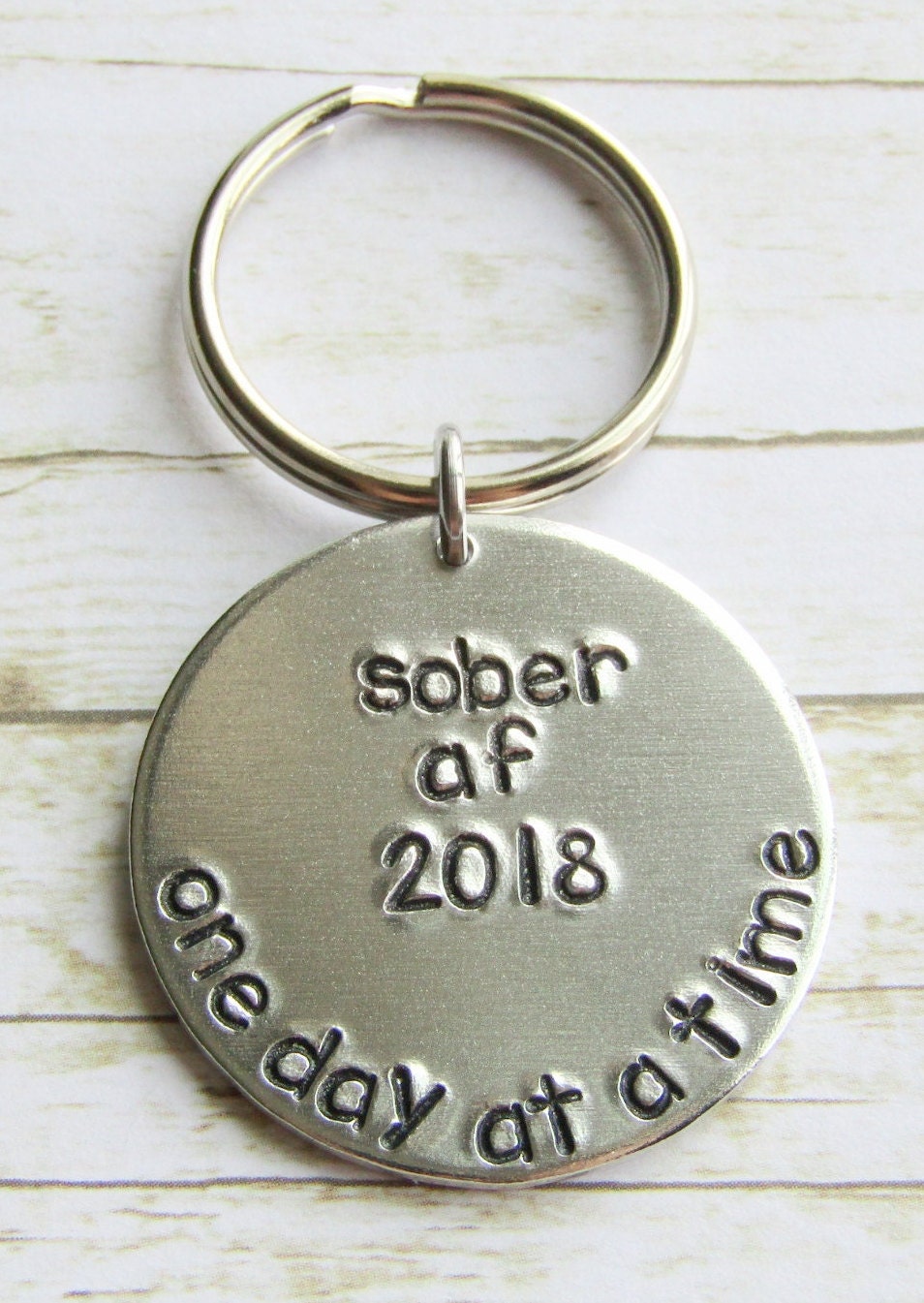 Sober Af Keychain Sobriety Gift Sober Anniversary 1 Year - Etsy