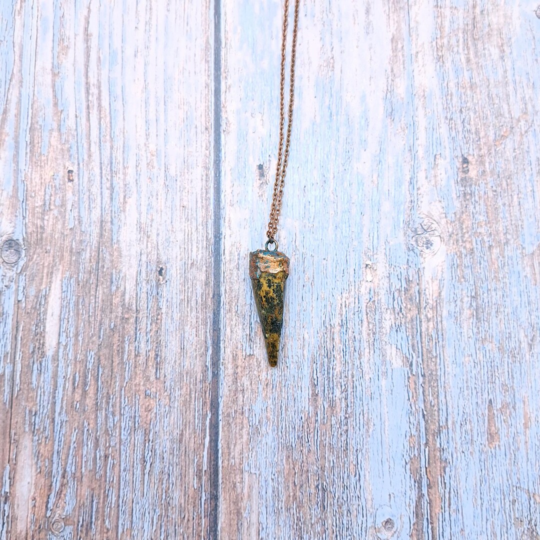 Copper Electroformed Spinosaurus Tooth Necklace - Etsy