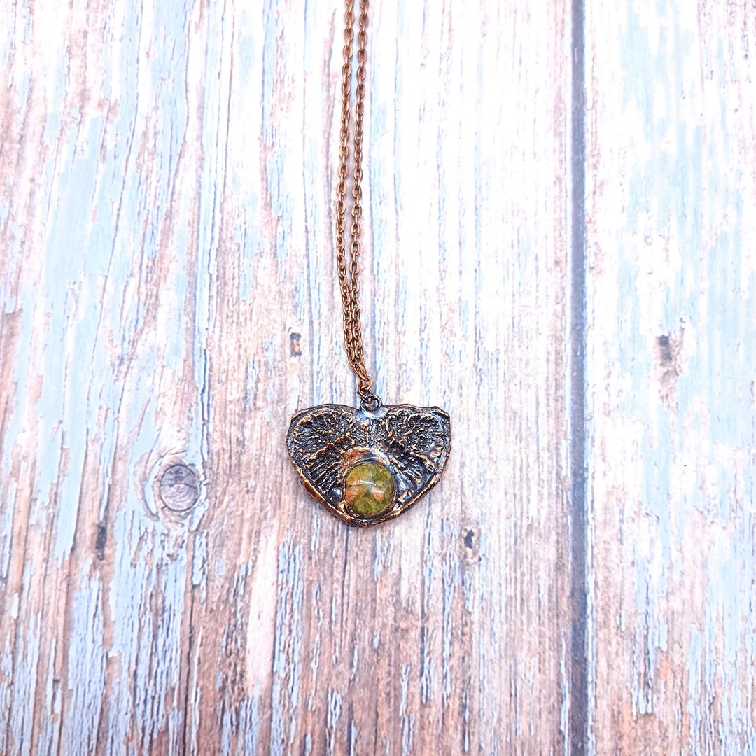 Electroformed Deer Vertebrae Disk With Unakite - Etsy