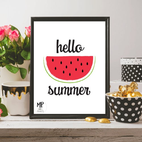 Hello Summer Printable Sign-printable 8x10 Decor - Etsy