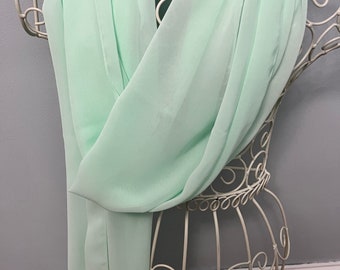 Mint Green Shawl - Etsy UK