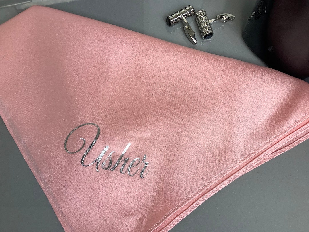 Dusky Pink Men's Wedding Handkerchief With Free Personalisation - Etsy