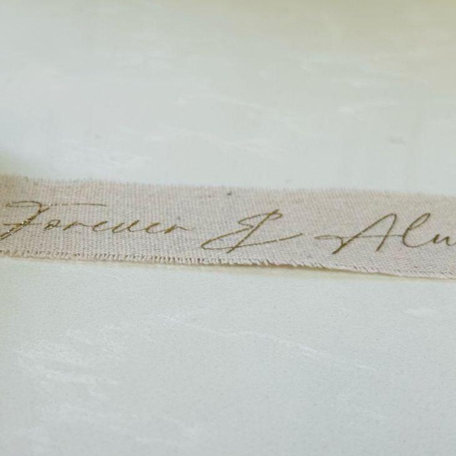 Personalised Linen Hessian Bouquet Ribbon Wrap: Wedding Keepsake - Etsy