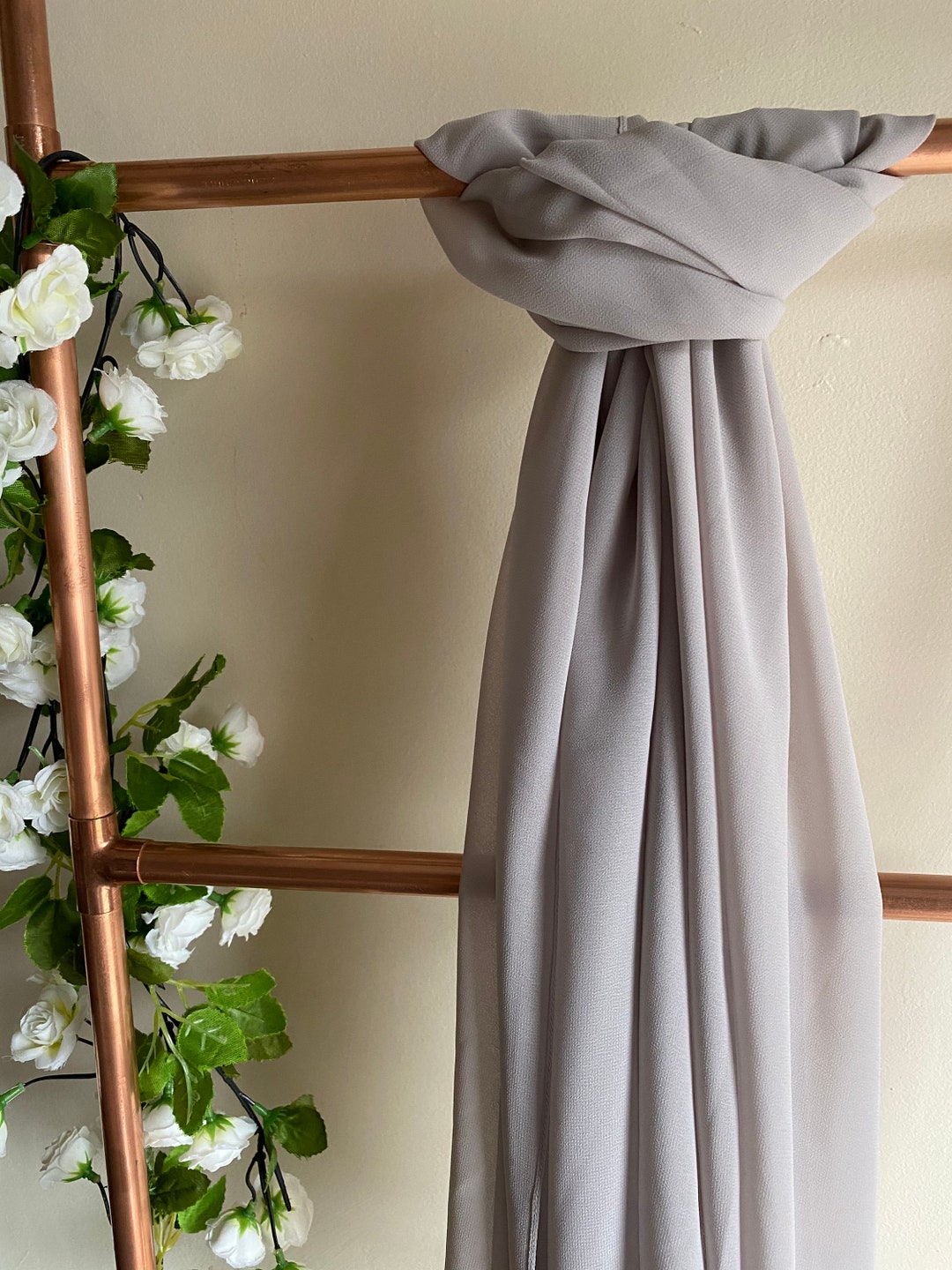 Silver Shawl/ Cover Up/ Chiffon Wrap Ideal for Weddings and - Etsy