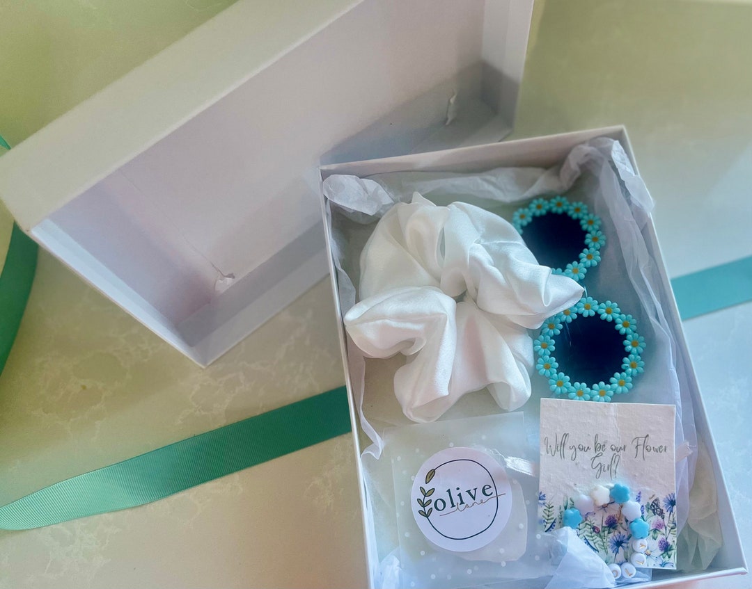 Blue Flower Girl Proposal Box Gift, Will You Be Our Flower Girl Box? - Etsy