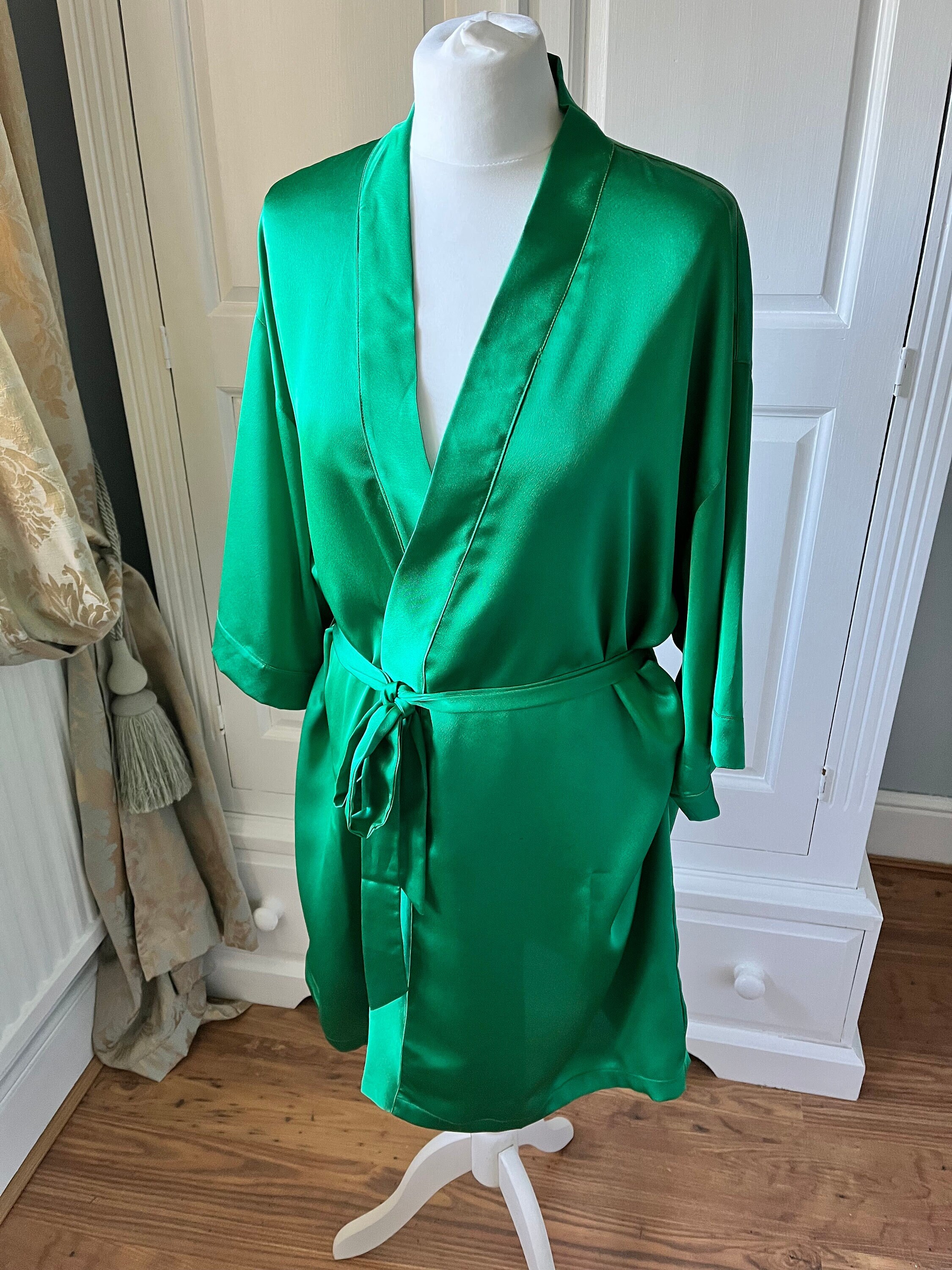Green Silk Bathrobe