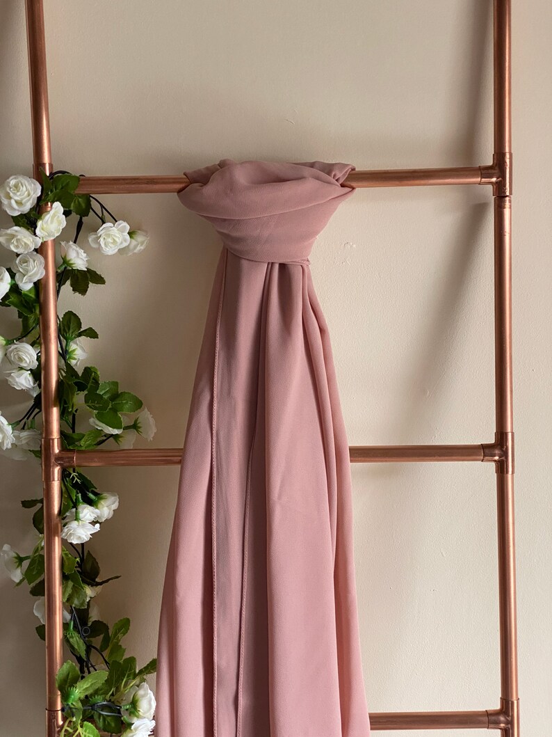 Chiffon Shawl Dusky Pink Blush Cover Up Wrap Pashmina - Etsy UK