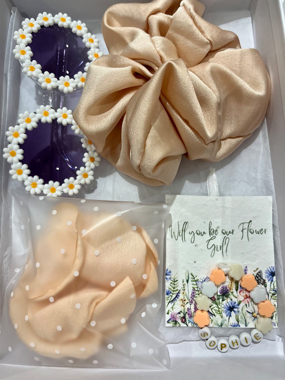 Champagne Flower Girl Proposal Gift Box Junior Bridesmaid, Be Our ...