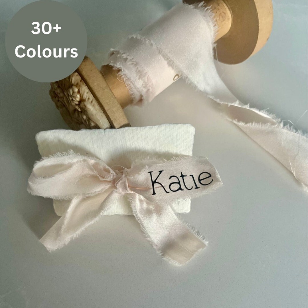Bow Place Card, Wedding Ribbon Place Cards, Ideal for Weddings, Baby ...