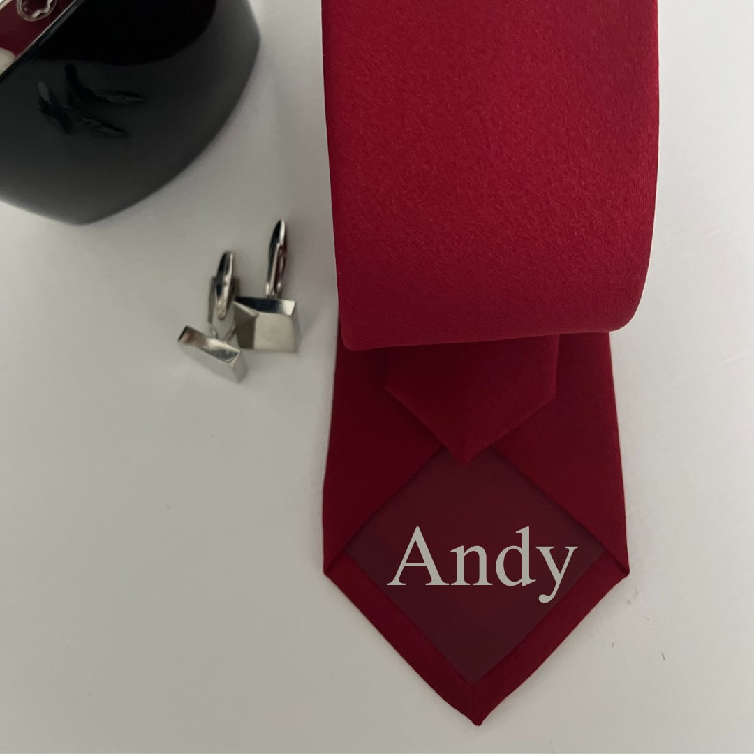 Ruby Red Men's Tie for Wedding, Prom, Special Occasion, With Optional ...