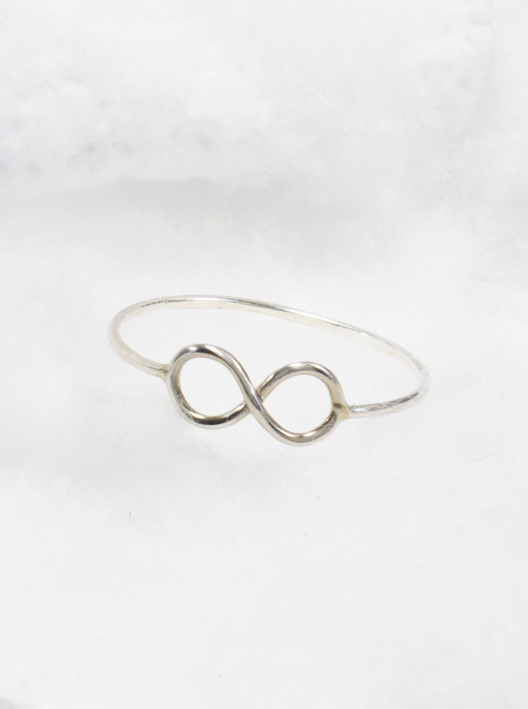 Tiny Infinity Ring, Stacking Ring, Promised Ring, Silver Ring, Layered ...