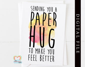 Paper Hug Card | Etsy