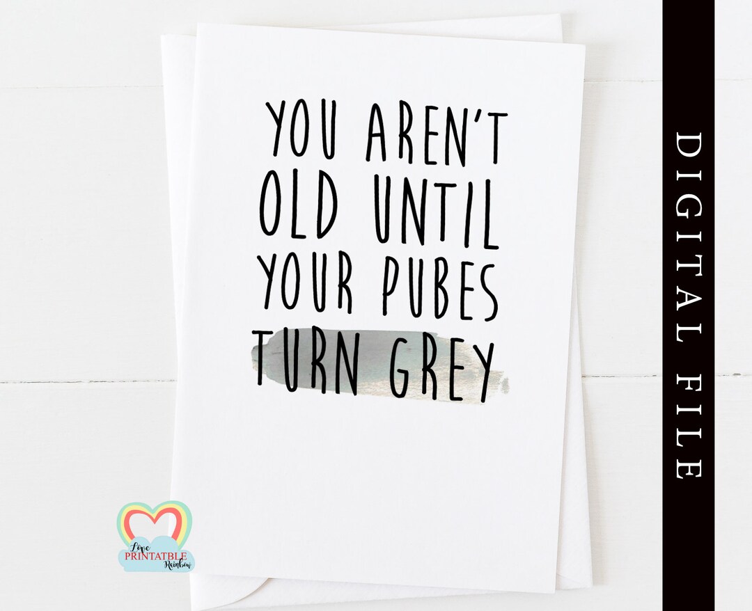 Printable Birthday Card Funny Birthday Card Printable Rude - Etsy