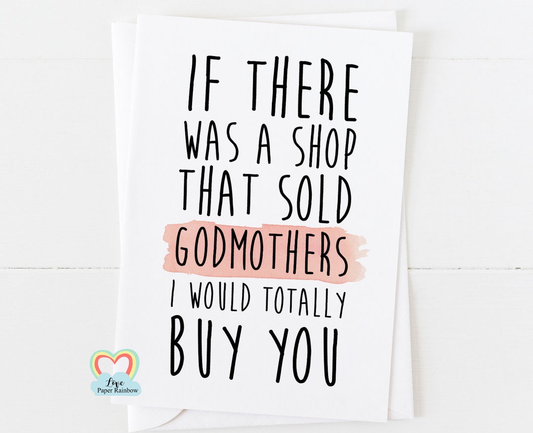 Funny Godmother Card Will You Be My Godmother Card Godmother Etsy
