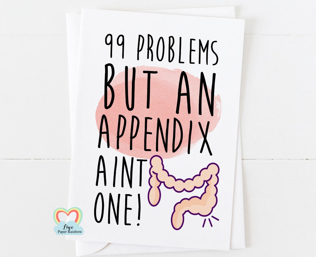Appendicitis Card Burst Appendicitis Appendicitis Get Well - Etsy