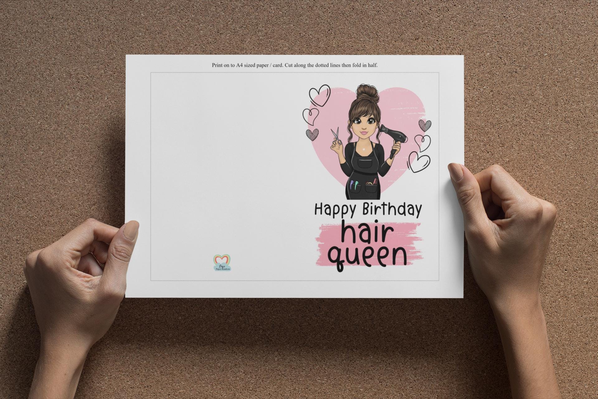 Hairdresser Birthday Card PRINTABLE, Hair Queen Birthday Card, Hair ...