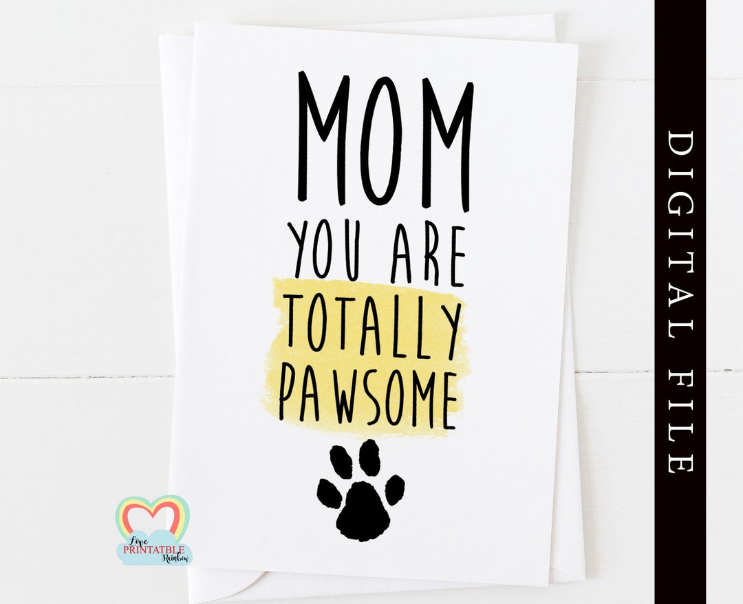 Mother's Day Card Printable Dog Mom Mother's Day Card - Etsy